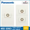 Panasonic Wide Series TV Cable Outlet for RG11- 1 , 2 Gang or Device ...