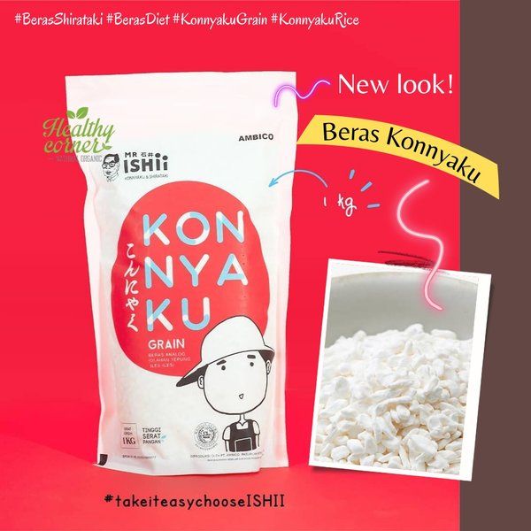 Beras Shirataki / Shirataki Rice 1kg Beras untuk Diet/ mr ishii ...