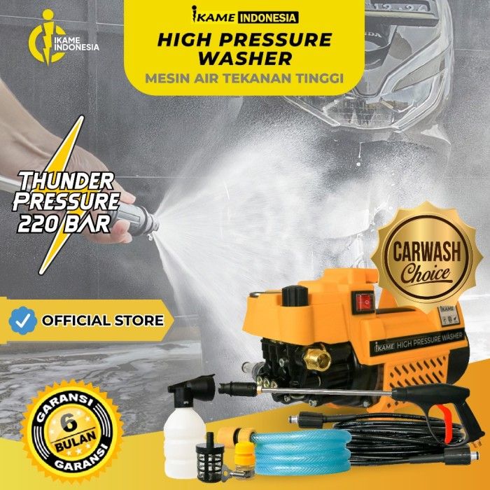 [Tdk trm PayLater] Mesin cuci motor dan mobil 220 bar IKAME ORIGINAL 100% RESMI high pressure ...
