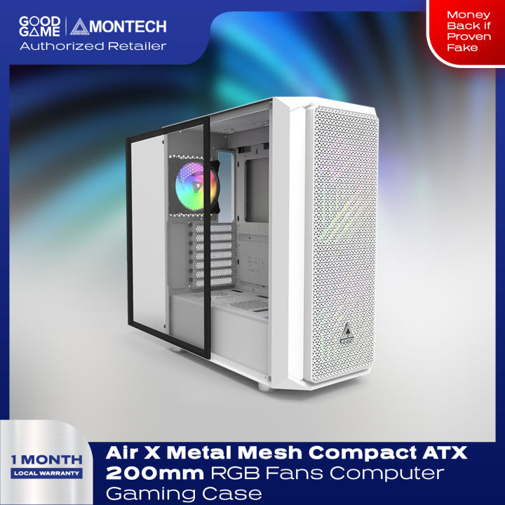 Montech Air Series Air X Metal Mesh Front Compact ATX 200mm ARGB Fans ...