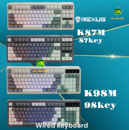 Keyboard Rexus K98M / K98-M full size wired Gaming keyboard K87M TKL ...