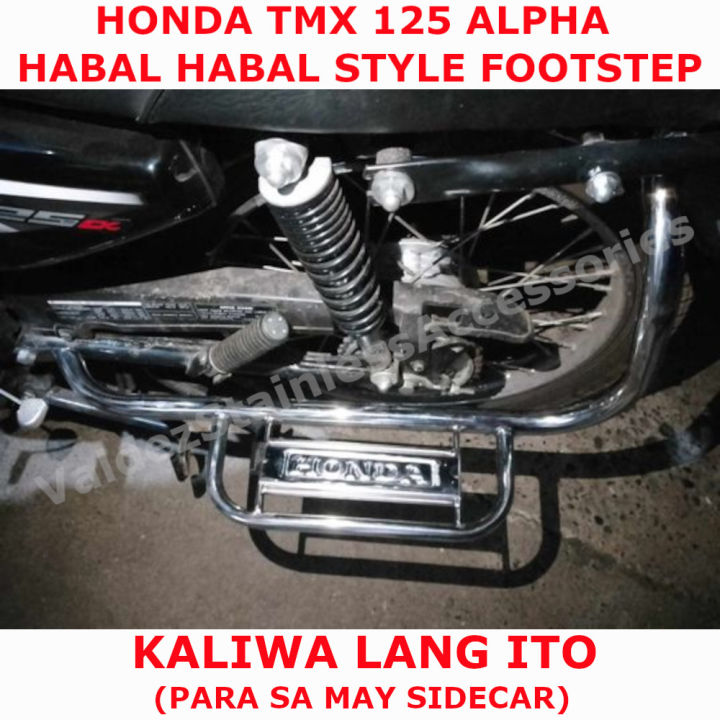 NEW HABAL HABAL FOOTSTEP HONDA TMX 125 ALPHA FOOT REST , KALIWA LANG ...