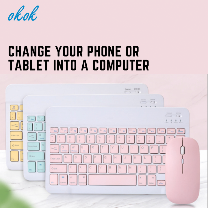 OKOK Keyboard for Cellphone with Mouse Bluetooth Phone Keyboard ...