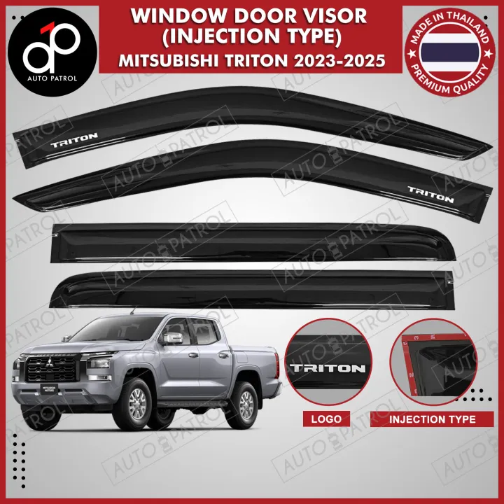MITSUBISHI TRITON 2023-2025 Window Door Visor Black / Rain / Sun ...