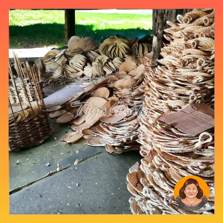 50pcs ABANIKO ANAHAW PAMAYPAY PLAIN COLORED SOUVENIR BICOL FAN | Lazada PH