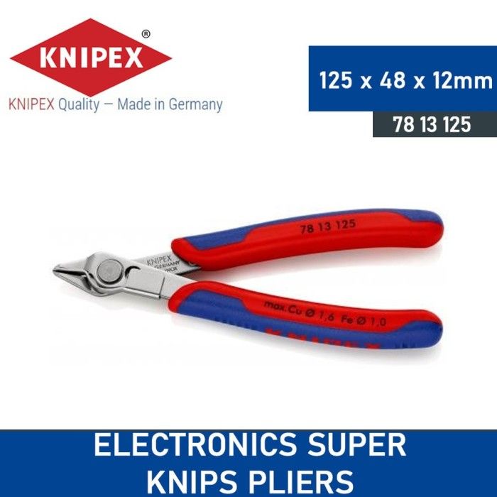 KNIPEX ELECTRONICS CUTTER SUPER-KNIPS 78 13 125 / TANG POTONG KOMPONEN ...