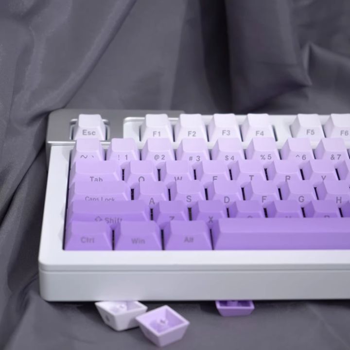 【Keycap Only】Gradient Purple Keycap Violet Lavender Key cap 125 Keys NO ...