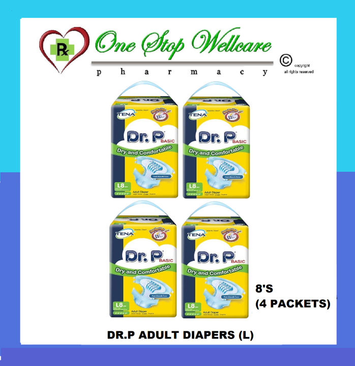 DR.P ADULT DIAPERS (L) 8'S (4 PACKETS) | Lazada