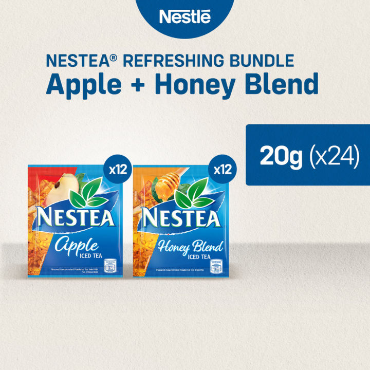 NESTEA Apple Blend Iced Tea 20g x 12 + NESTEA Iced Tea Honey Blend 20g ...