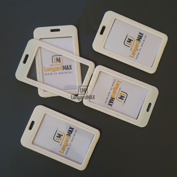 Casing Id Card / Card Holder / Tempat ID Card 2 Sisi Putih | Lazada ...