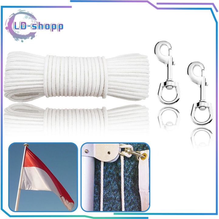Tali Tiang Bendera 15m Clips Flag Rope Flag Isi 2 Pengait Bendera ...
