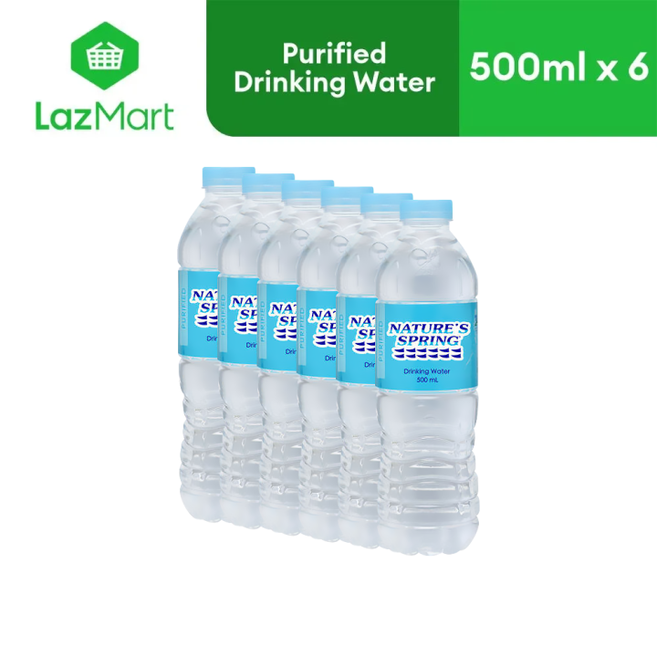 Natures Spring Purified 500ml - Pack of 6 | Lazada PH