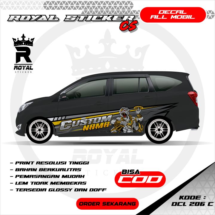 DCL206-STIKER DECAL MOBIL THAILOOK TURBO DIESEL SIAP CUSTOM SEGALA ...