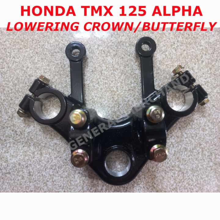 Lowering Crown, Butterfly, Pang Lowered for TMX 125 ALPHA, Black Powder ...