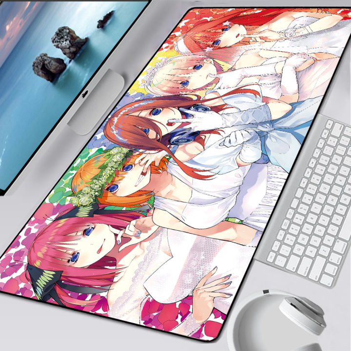 Kawaii Large Anime Mousepad Gamer Girl Quintuplets Otaku XL Mouse Pad ...