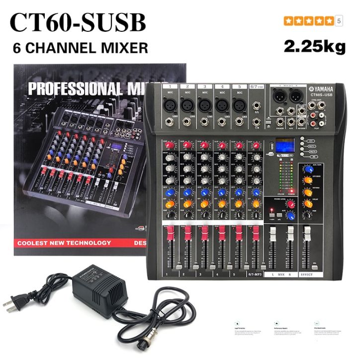 YAMAHA CT-60S Series Stereo Mixer 6 Channel Bluetooth USB MP3 Audio Mixer Genuin | Lazada PH