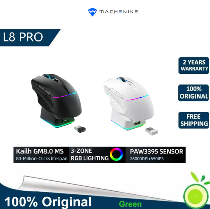 Machenike L8 Pro wireless game mouse 8K Tri-Mode Mouse With Charging ...