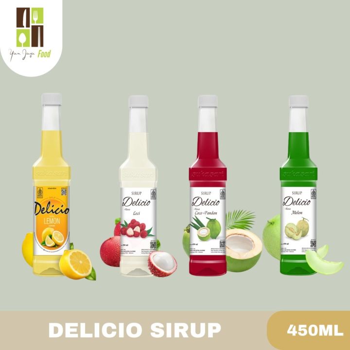Delicio Syrup / Sirup Rasa Melon / Leci / Cocopandan / Lemon Kemasan ...