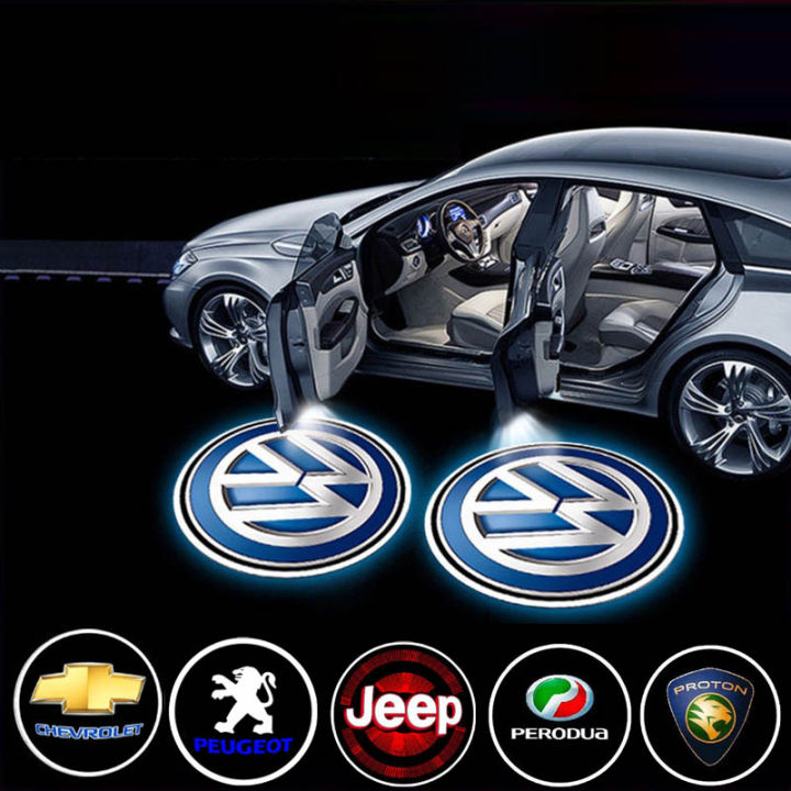 LT xe không dây LED bóng râm chiếu lịch sự bước đèn Chào mừng cửa xe ...