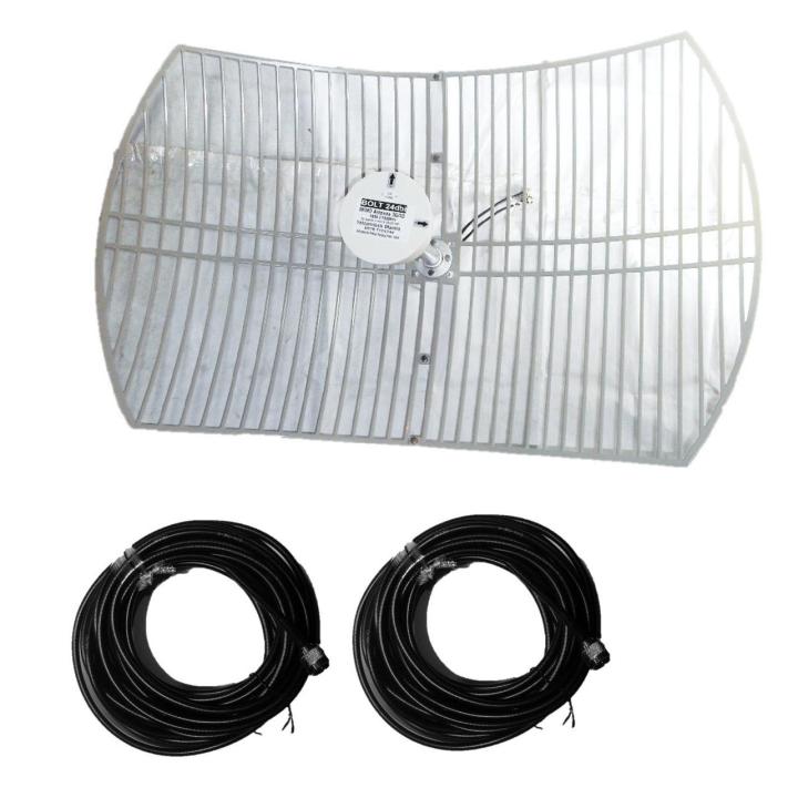 BOLT Parabolic Grid MIMO Antenna 24dbi 2x 10 meter wires for Huawei ...