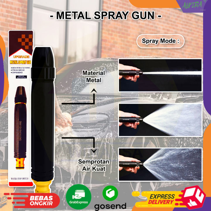 Kepala Semprotan Air Metal Spray Gun Water Stop Switch Serbaguna Untuk ...