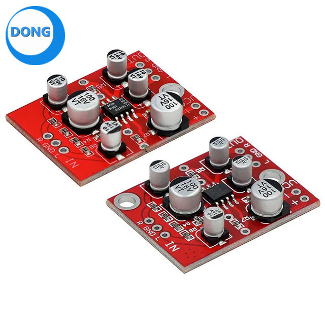 DC 5V-15V 12V AD828/TDA1308 Stereo Preamp Power Amplifier Board ...