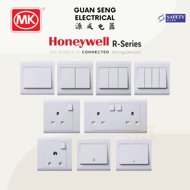 MK Honeywell R Series Socket and Switch White | Guan Seng Electrical ...