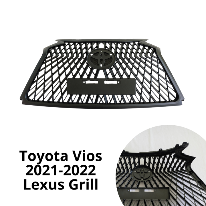 Lexus Grill for Toyota Vios 2021 to 2023 Matte Black | Lazada PH