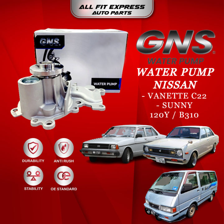 NISSAN VANNETE C22 , SUNNY 120Y , B130 (A15S) GNS WATER PUMP 100% ORIGINAL AUTHENTIC PRODUCT ...