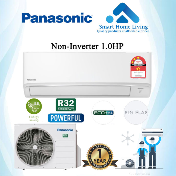 Panasonic 1HP / 1.5HP / 2HP / 2.5HP R32 Non Inverter Air Conditioner With PWP Installation (CS ...