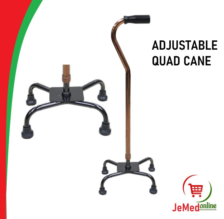 Adjustable Aluminum Quad Cane for Adult Walking Aid Quad Cane Walker ...