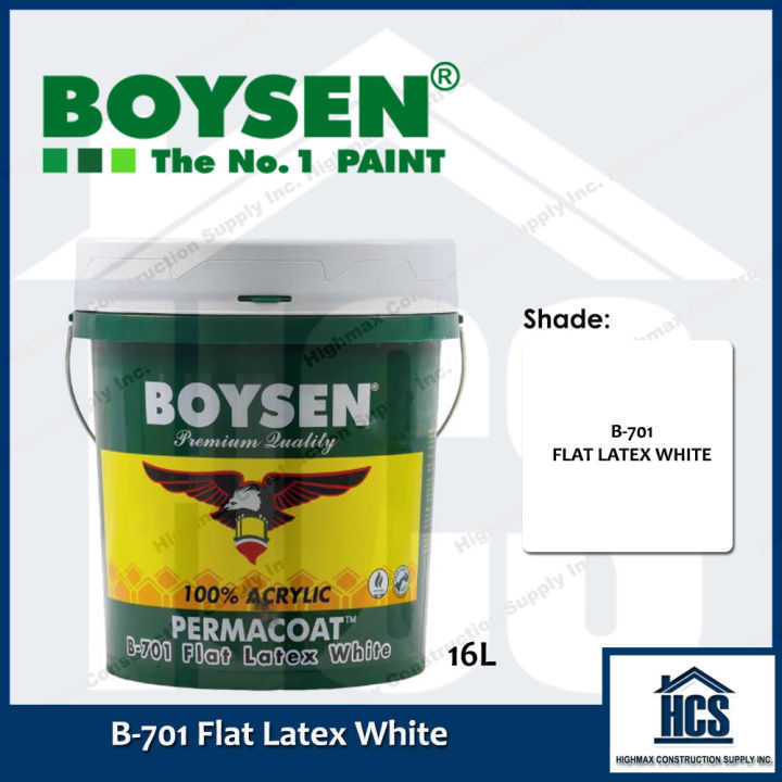 Boysen B-701 Flat Latex White 16L-Pail | Lazada PH