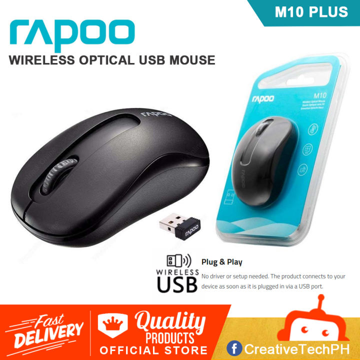 Rapoo M10 Plus Wireless Optical Mouse | Lazada PH