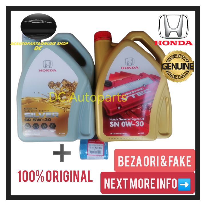 ORIGINAL HONDA GENUINE ENGINE OIL SN 0W-30 0W30 5W30 5W-30 (4LITER ...