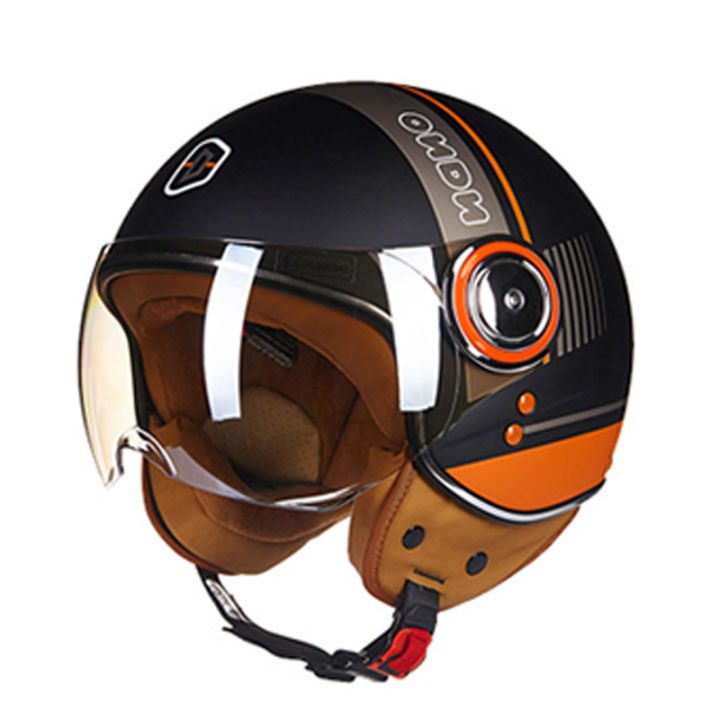 BEON Retro Open Face Scooter Helmets Half Face Motorcycle Helmet ...