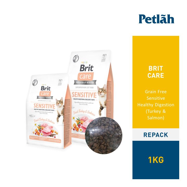 Brit Care Cat Grain-Free Sensitive Digestion 1kg (Repack) | Lazada