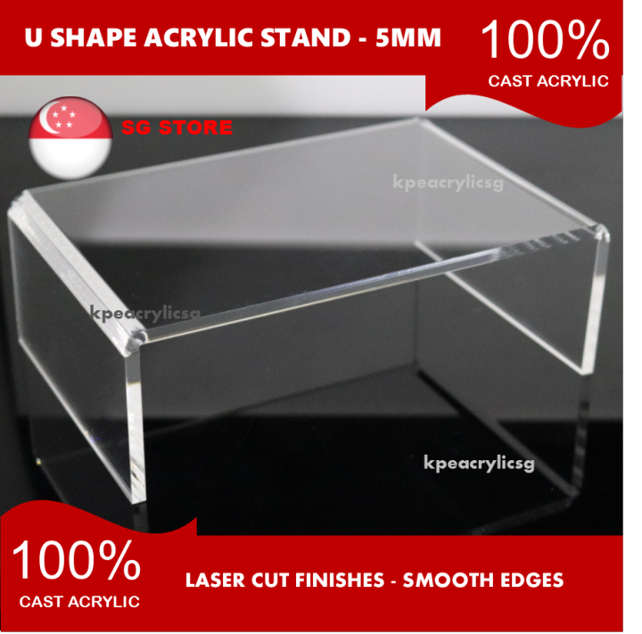 [Ready Stock] Clear Acrylic U Shape Stand - Plexiglass - 5mm thickness ...