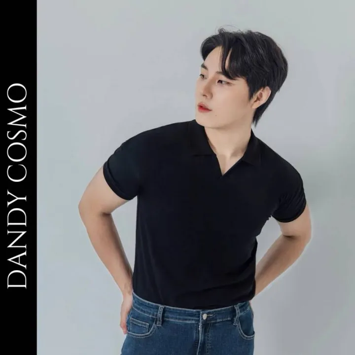 DANDY COSMO | [5สี] เสื้อยืด Muscle Fit รุ่น คอปก Polo | Lazada.co.th