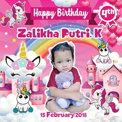 backdrop ulang tahun anak Banner Ultah Spanduk ulang tahun Tema Custom ...