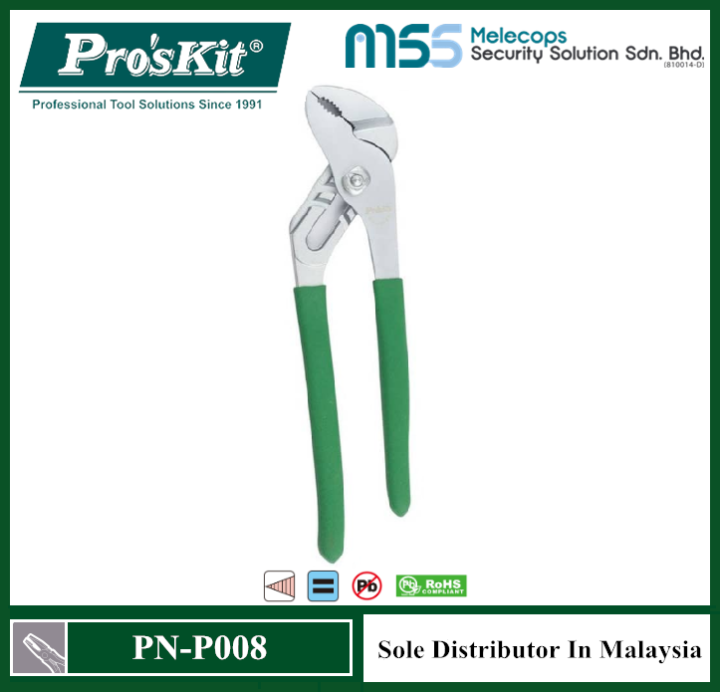 Pro'skit PN-P008 Slip-Channel Pump Plier (204mm) | Lazada