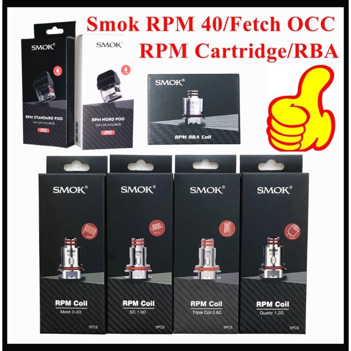 [Ship Today] 5PCS SMOK RPM OCC RBA Cartridge Fetch Mini RPM80 PRO Nord ...