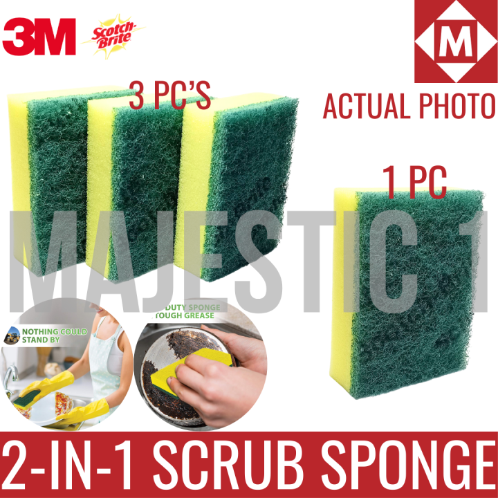 3M Scotch Brite 2-in-1 Scrub Sponge Trial Size | Lazada PH