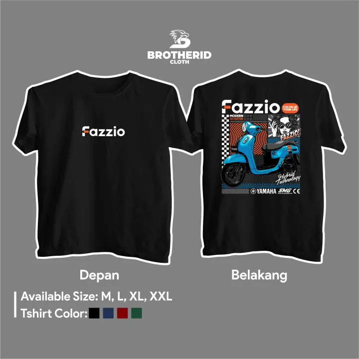 Kaos Fazzio Yamaha Baju Motor Matic Fazio Hybrid Neo Lux Distro Combed ...