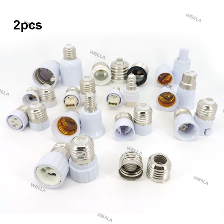2x E27 GU10 G9 E12 B22 MR16 to E27 E40 E14 LED light Bulb Holder Converter AC base power Socket ...