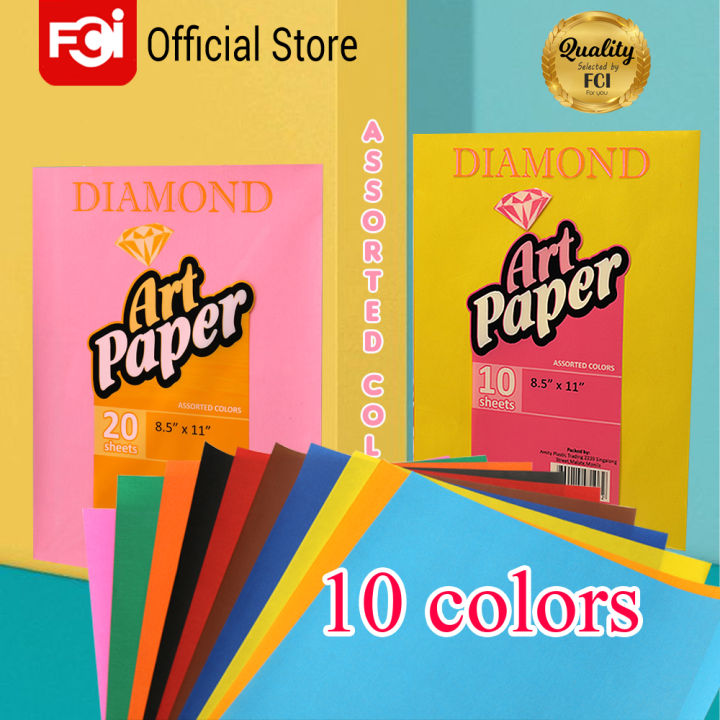 FCI Art Paper Short 8.5x11 Size Assorted Colors sold in packs school ...
