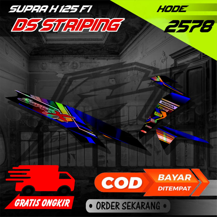 2578 Stiker Striping Supra X 125 fi Injeksi Motif Simpel | Lazada Indonesia