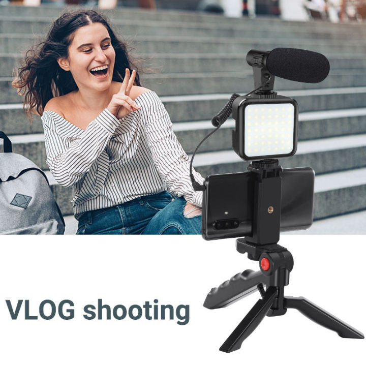 Portable Vlogging Kit Video Making Equipment with Tripod with LED ...