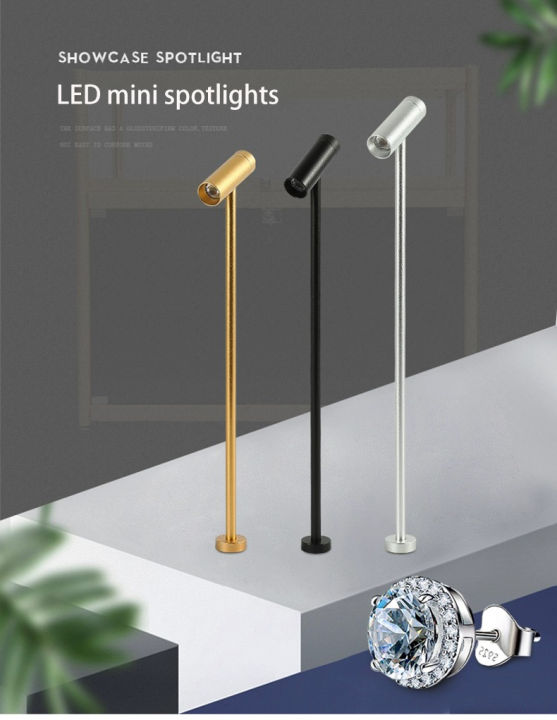 Led Cabinet Spot Light Mini Spotlights Gold Silver Black Jewelry Foco ...