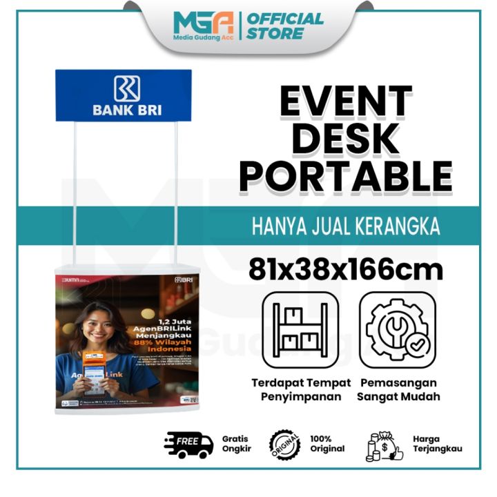 Event Desk / Meja Promosi Portable / Meja Pameran / Meja Booth Jualan ...