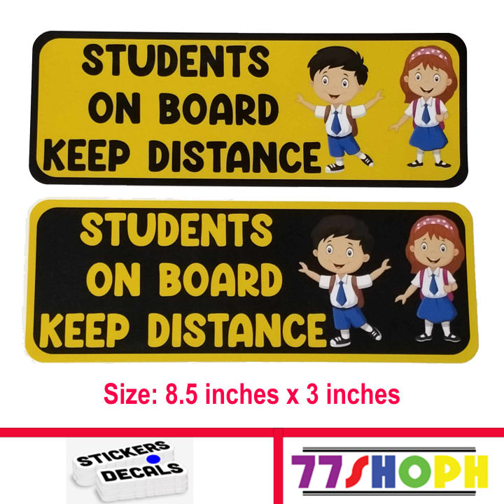 Students on Board Keep Distance Sticker | Lazada PH